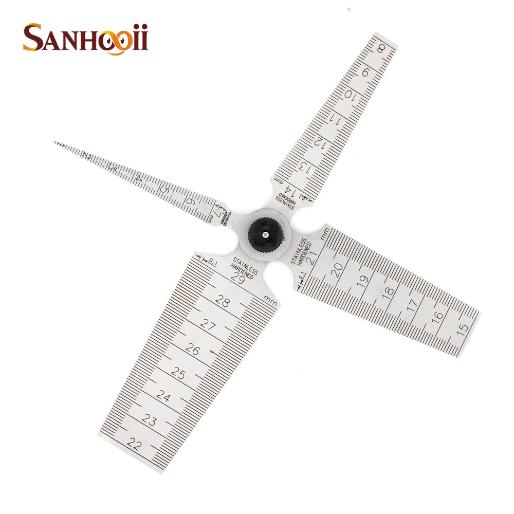 New-Stainless-steel-1-29mm-Metric-Taper-Gauge-Aperture-Scale-Wedge ...