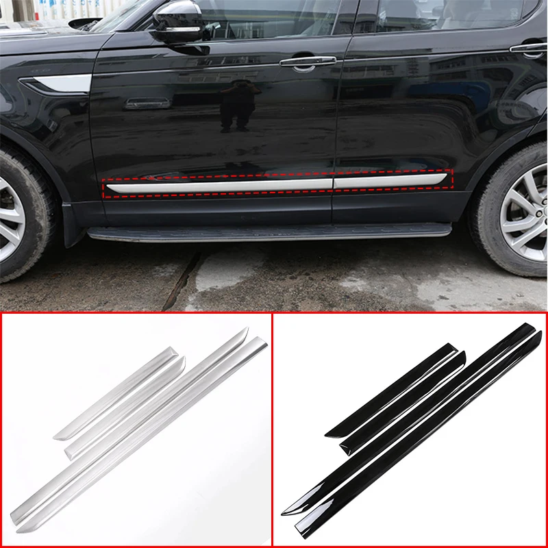 4pcs-Car-Door-Side-Skirt-Long-Strip-Stickers-Trims-For-Land-Rover ...