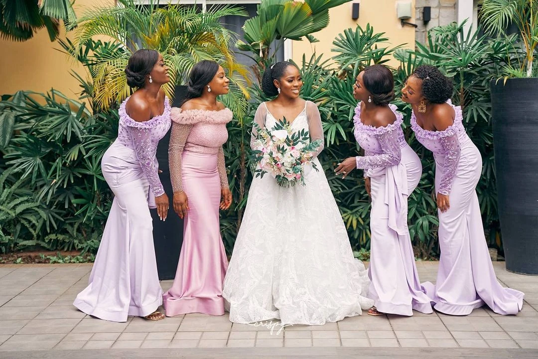 Purple Bridesmaids Dresses With Sleeves