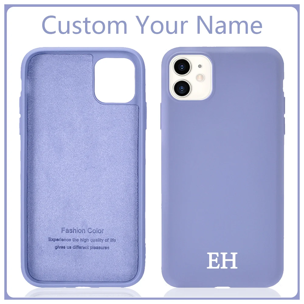 Custom-Name-Initials-Letter-for-iPhone-14-13-12-Mini-Case-SE-2020-7-8 ...