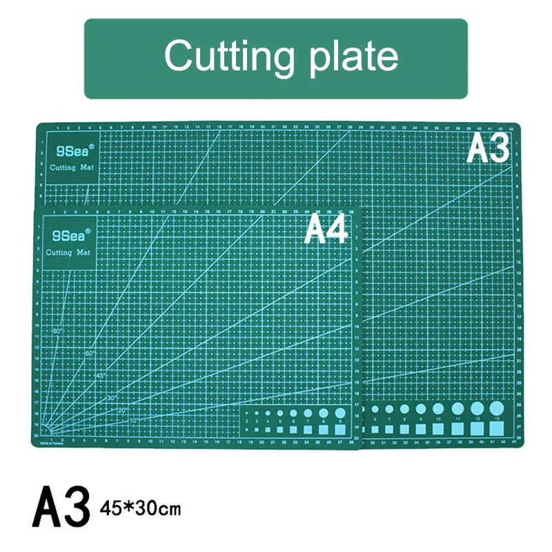 A3 A4 PVC Self Healing Cutting Mat Craft Quilting Grid Lines Printed ...