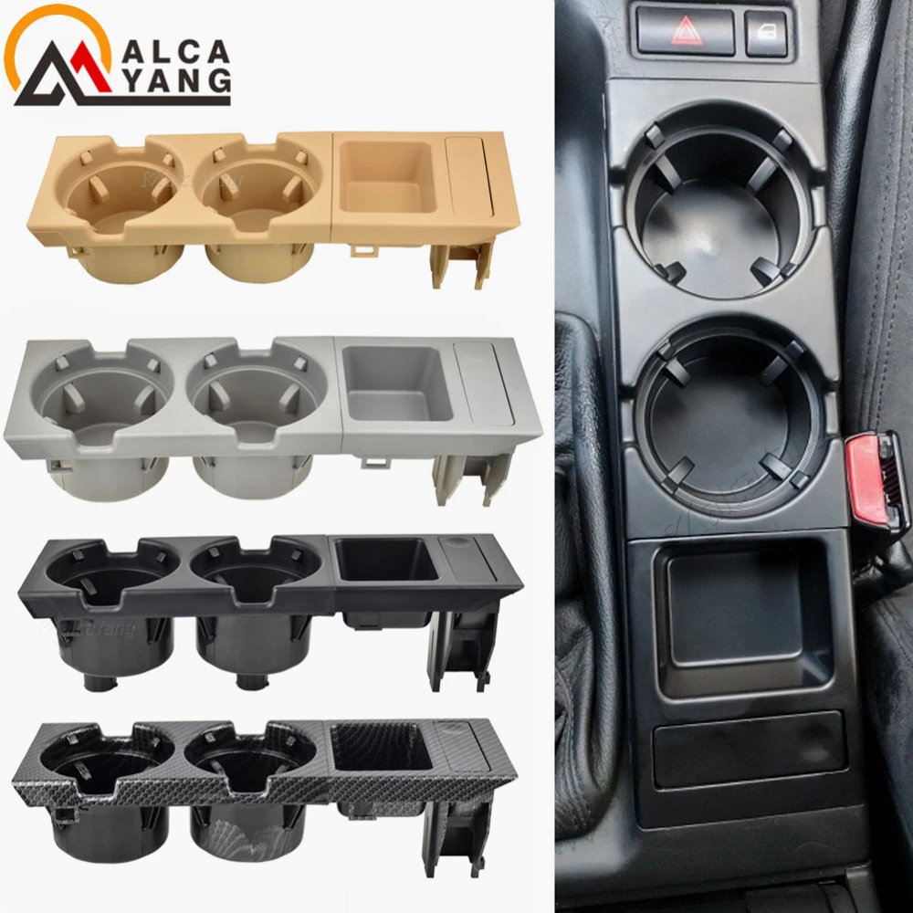 Double Hole Car Vehicle Front Center Console Storage Box Coin + Cup ...