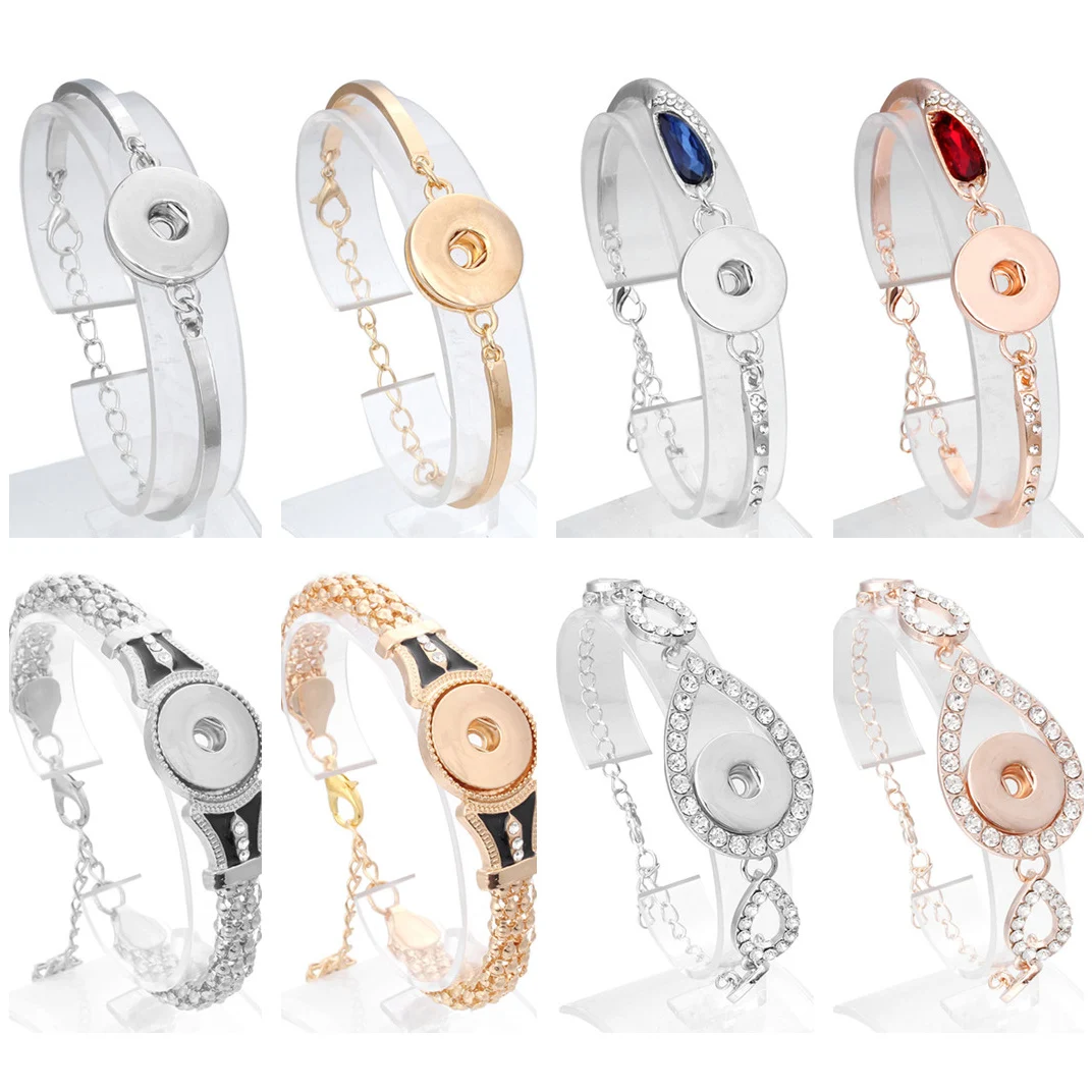 Snap Button Bracelet Jewelry | Adjust Snap Button Bracelet | Gold Snap ...