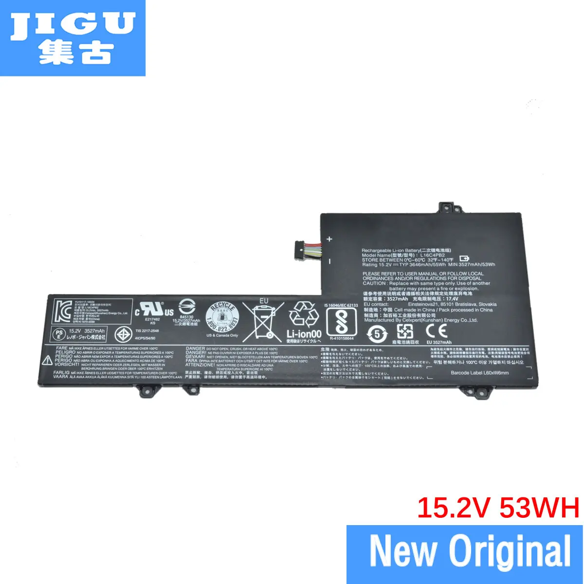JIGU L16L4PB2 L16M4PB2 5B10M55951 Original Tablet Battery For LENOVO ...
