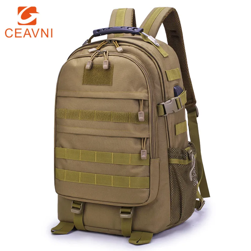 Men Tactical Backpack Military Rucksacks USB Charging Waterproof Army ...