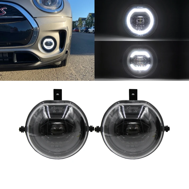 3 In 1 Led DRL Halo, Fog, Parking Light Kits For BMW Mini Cooper F55 ...