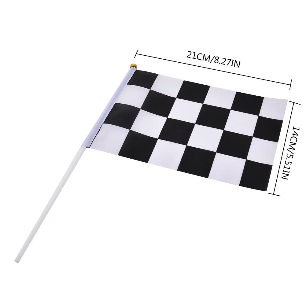 14*21CM Motorcycle Checkered Flag Racing Signal Flags Polyester Race ...