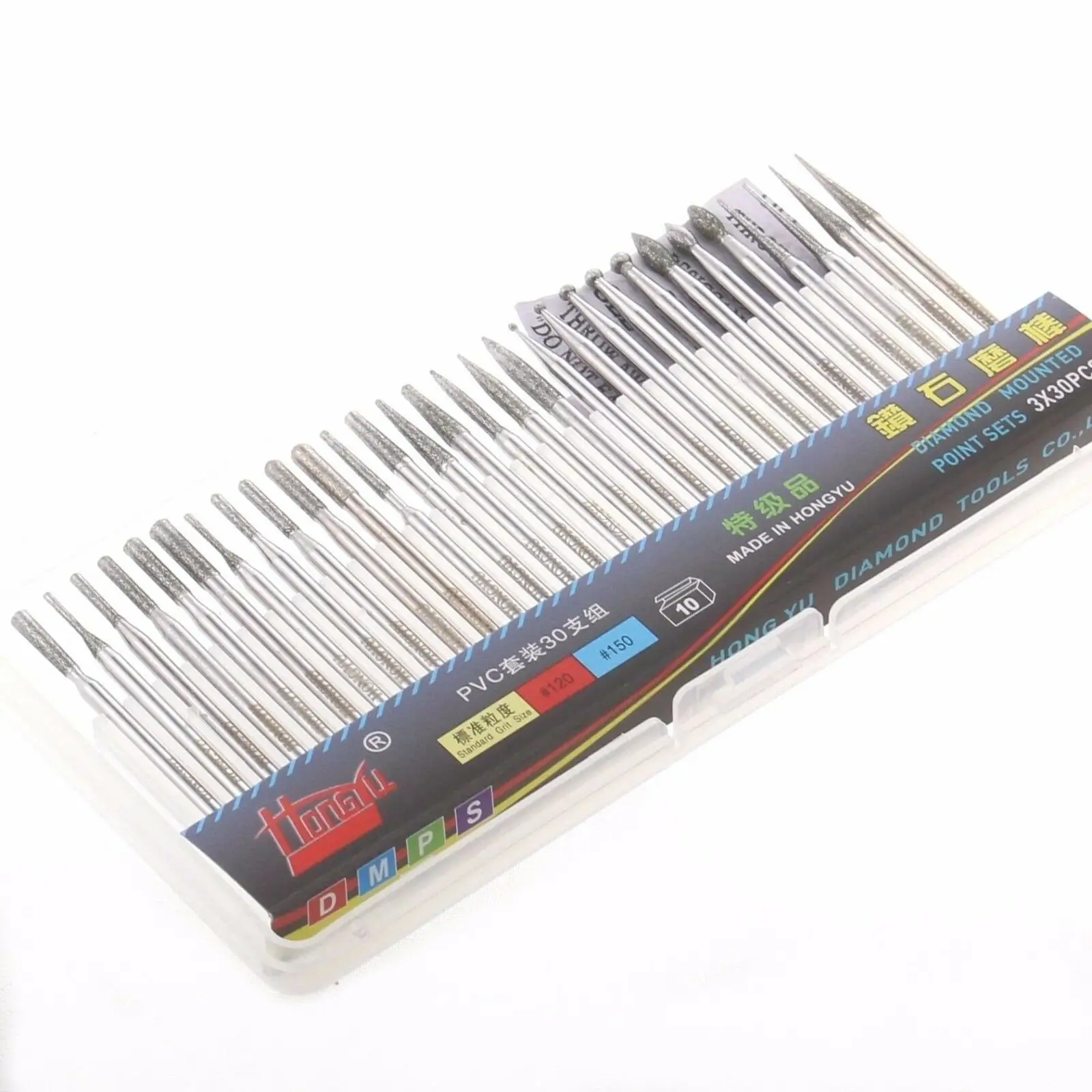 30Pcs-Professional-Diamond-Grinding-Head-Set-Coated-Rotary-Bits-Burr ...