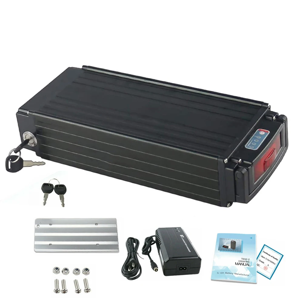 Qzf 48 Volt Ebike Battery 13s7p 48v 24.5ah Powerful Rear Rack Bicycle ...