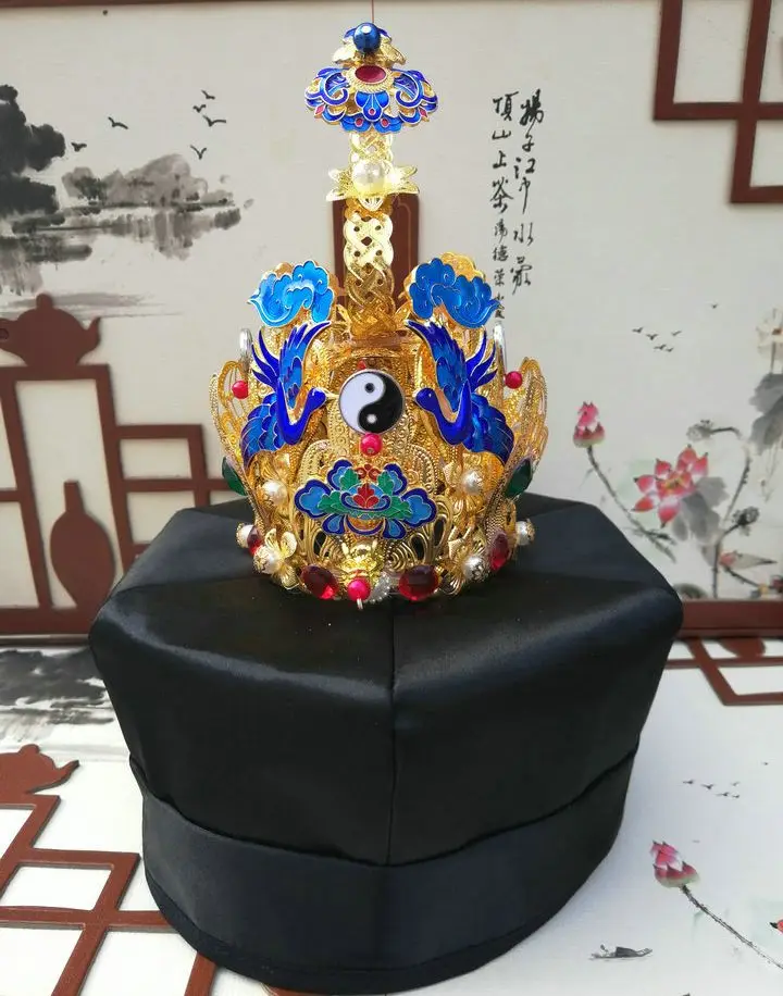 high quality Taoist Tai chi auspicious cloud crane hats power cap ...