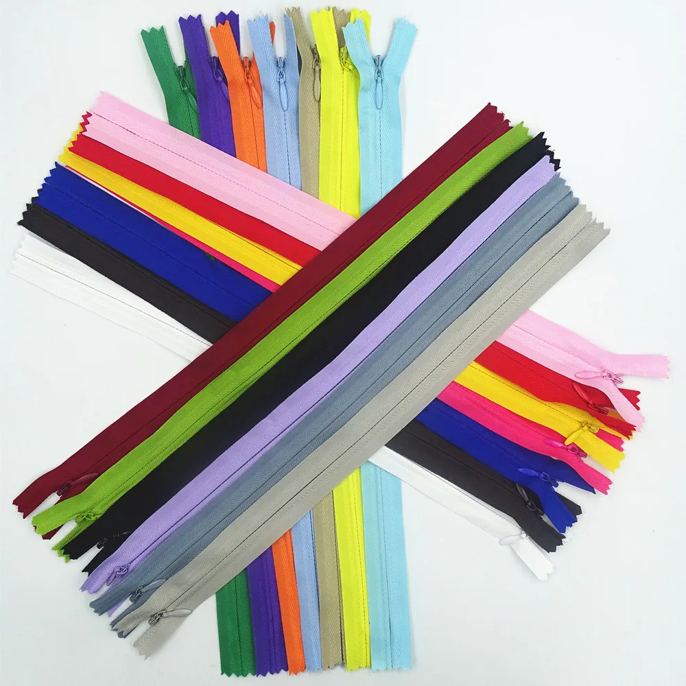 100Pcs 3# Invisible Zipper 40Cm (16 Inches) Suitable For Bags And ...