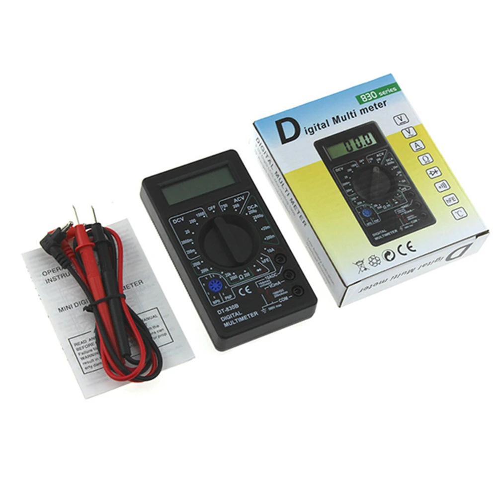 DT 830B LCD Digital Multimeter Mini Handheld Multimeter For Voltmeter ...