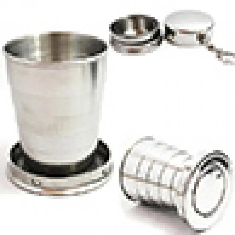 Folding-Cup-Portable-75ml-Stainless-Steel-Teacup-Jug-Outdoor-Water ...