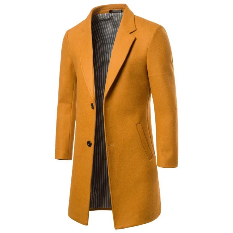 Tang 2019 New Arrival Winter High Quality Wool Thicked Trench Coat Men ...