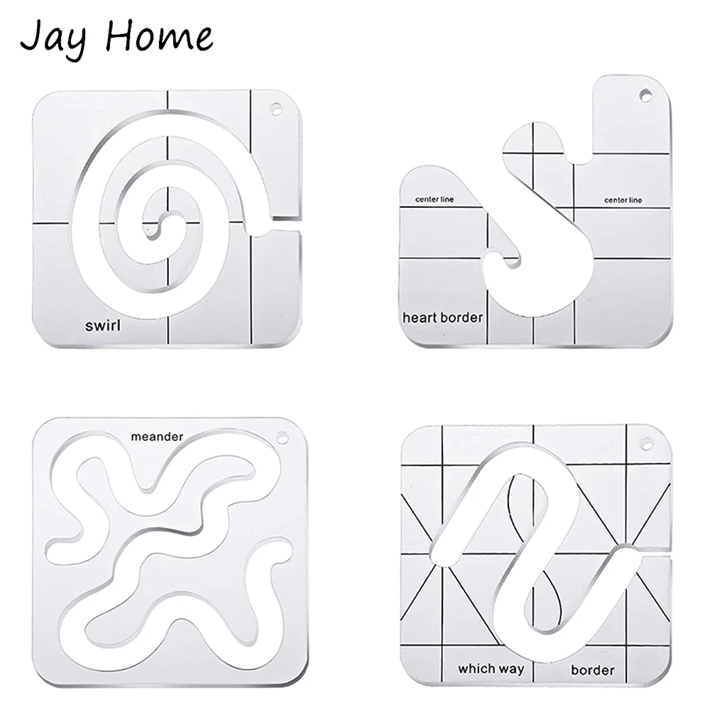 Acrylic Free Motion Quilting Template Ruler Sewing Machine Templates ...