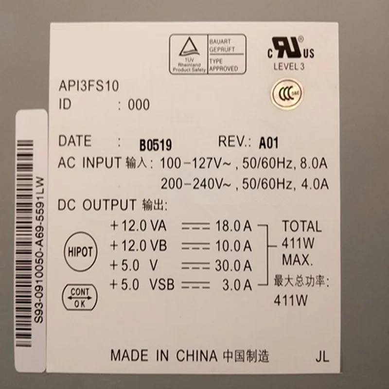 Original PSU For IBM X326M X325 411W Switching Power Supply API3FS10 ...