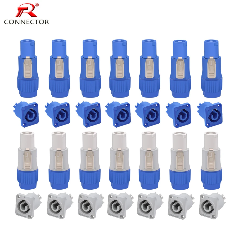 25Sets Powercon Stecker 3pins 20A 250V Stecker + Chassis Buchse für ...