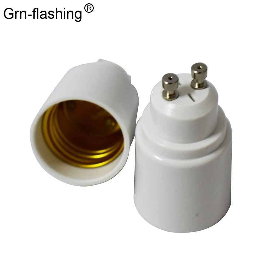 Adaptador de Base de bombilla GU10 a E27, conector bi pin a tornillo ...