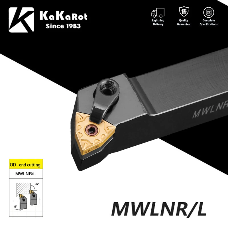 KaKarot MWLNR2020 MWLNR 1616 MWLNR2525 MWLNR32 WNMG Carbide Inserts Lathe Bar CNC Cutting Tools ...