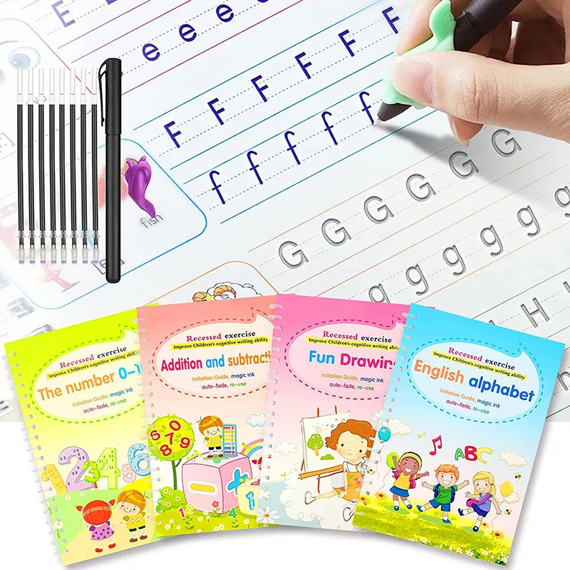 4 Pcs pen Sank Magic Practice Copybook Free Children s Books 4 Pcs pen Sank Magic Practice Copybook Free Children s Books