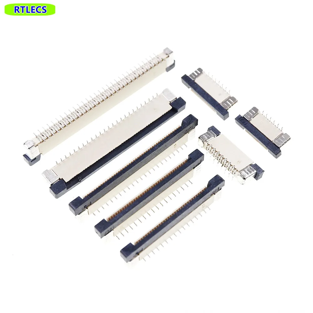 Conector fpc ffc de 0.5mm, conector vertical 4 6 8 10 12 14 16 20 24 26 30 32 34 36 40 45 50 60 ...