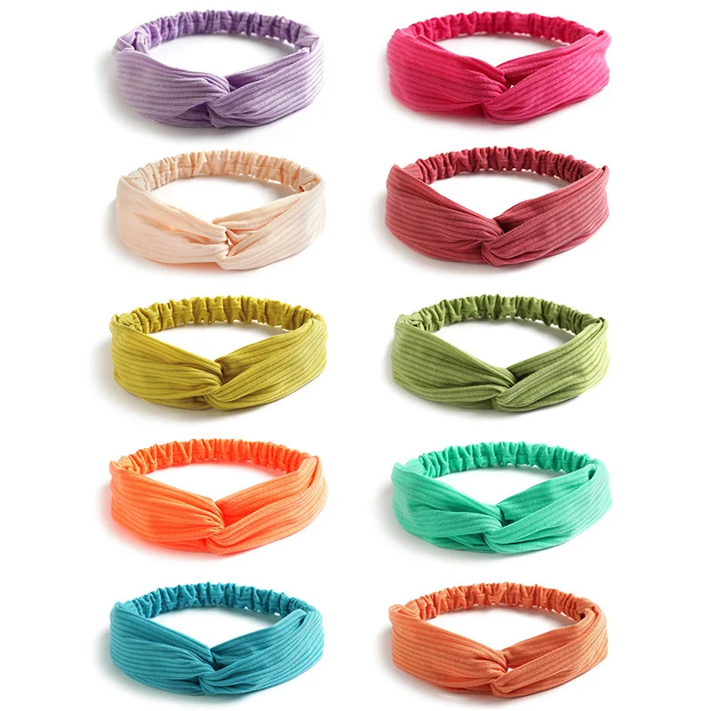 Nuovo-Cotone-Lavorato-A-Maglia-Nodo-Croce-Fascia-per-Le-Donne-della ...