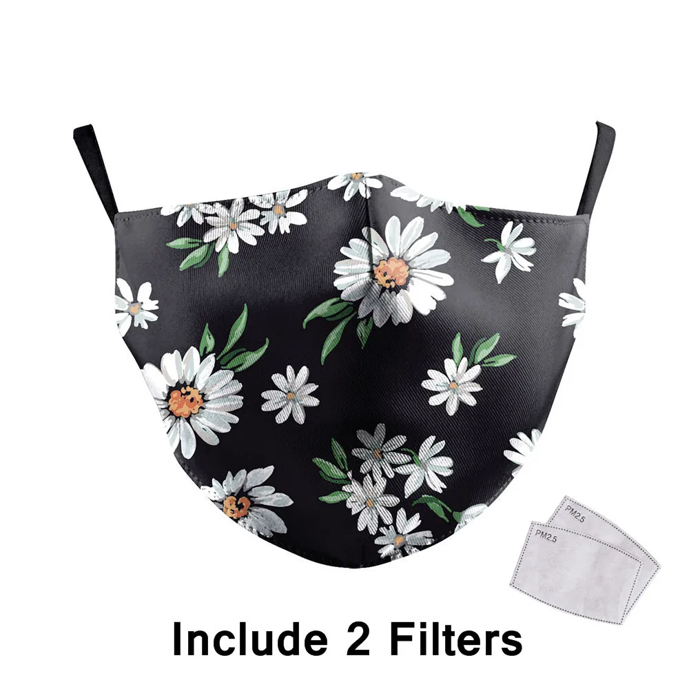 Flower Print Face Mask - Fashion Masks