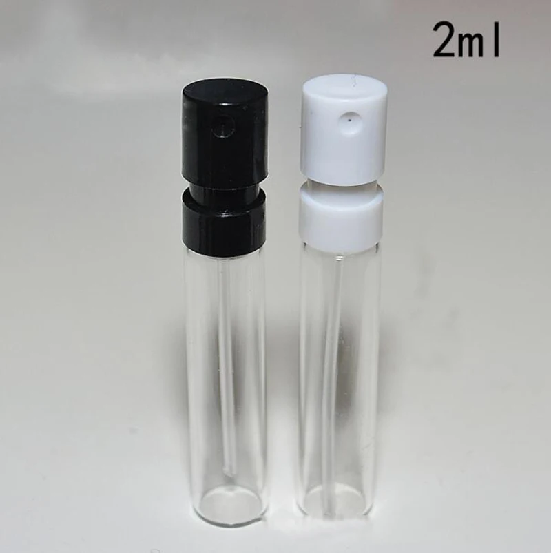 Minibotella de vidrio con espray para perfume, viales de muestra de 2ml, 2 unids/lote, Envío ...