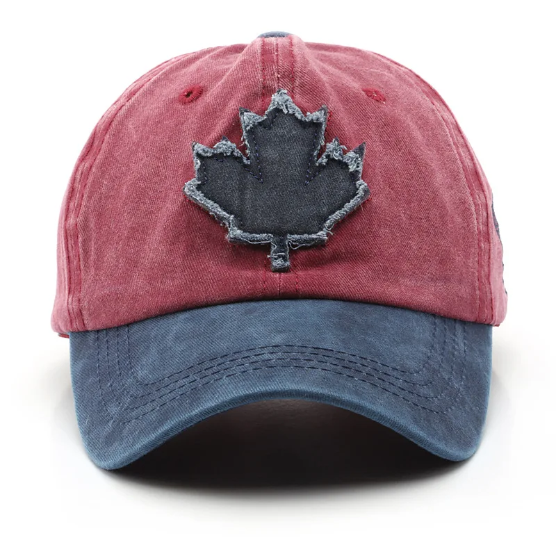 Canada Big Maple Leaf Embroidery Baseball Cap Women Men Vintage Unisex ...