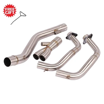 Motorcycle Exhaust Escape Modified Front Middle Tube Link Pipe Slip On ...