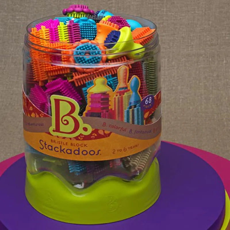 B. Toys Mane Building Blocks Toy 68 Pieces Barrel Early Childhood Fight ...