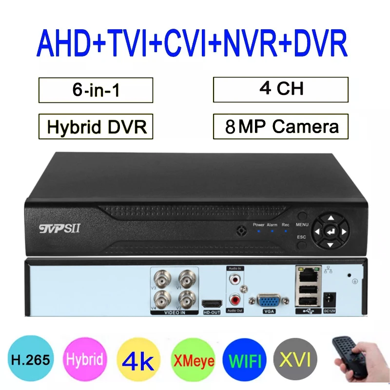 8MP-4K-Surveillance-Camera-XMeye-Audio-Face-Detection-4CH-4-Channel ...