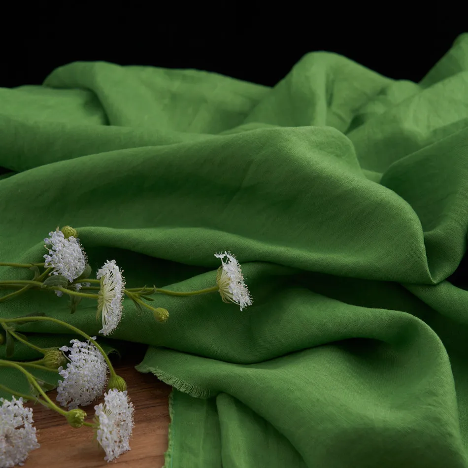 High-quality-flax-patchwork-Grass-green-tissus-High-end-gowns-dresses ...