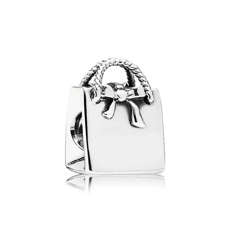 Abalorio de plata de ley 925 auténtica para mujer, accesorio con lazo ...