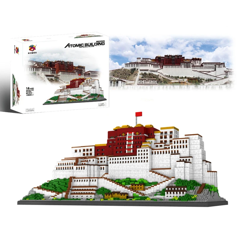 10000pcs+ Potala Palace Building Blocks China Tibet Famous Architecture ...