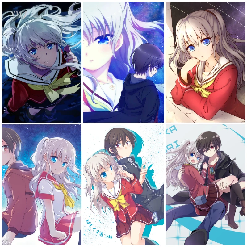 Japanese Cartoon Poster Tomori Ready to Hang White Hair |Anime Painting ...