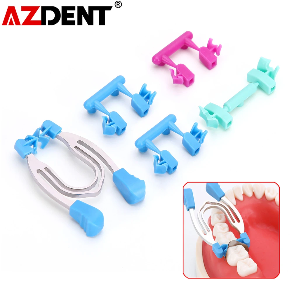 Azdent Dental Matrix Sectional Contoured Metal Spring Clip Rings Clamps ...