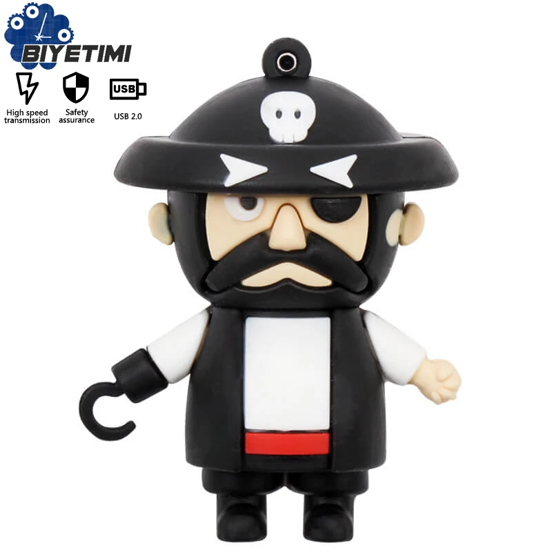 Biyetimi USB Flash Drive Cartoon pirate captain USB 8GB 16GB 32GB Pen ...
