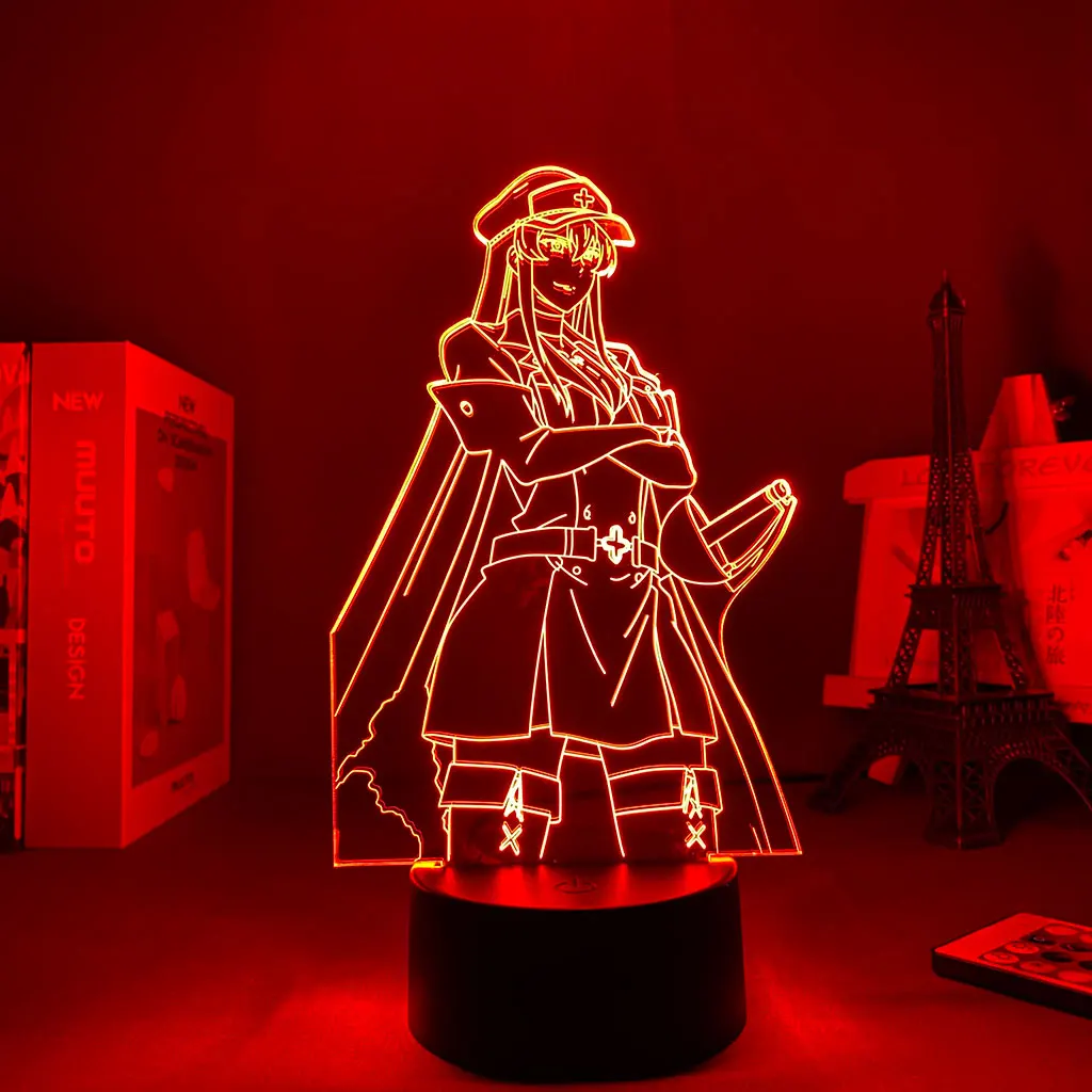 Home & Living Anime Akame Ga Kill Esdeath 16 Color 3D Hologram Night ...