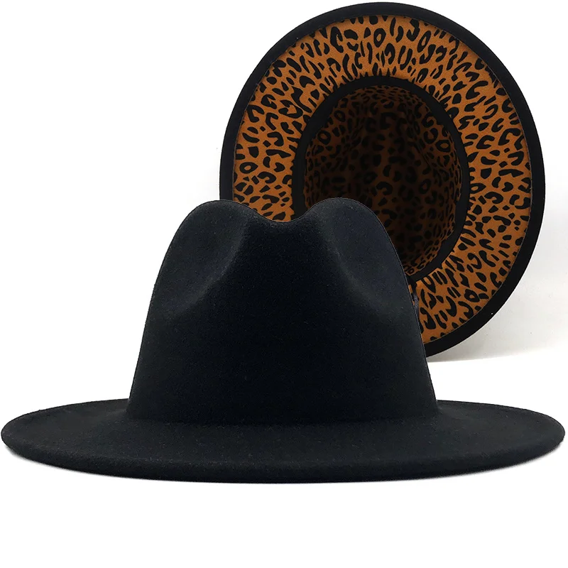 Sombrero Fedora de lana con cinta de cuero para hombre y mujer ...