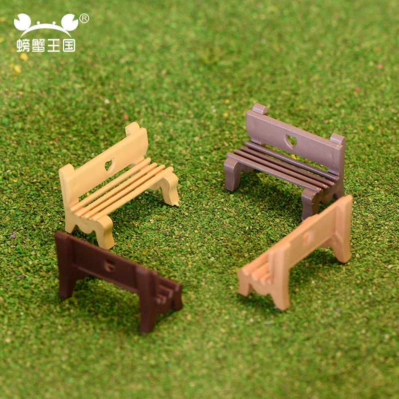 10pcs-Miniature-Garden-Chair-Mini-Outdoor-Bench-Park-Scenery-DIY-Toys ...
