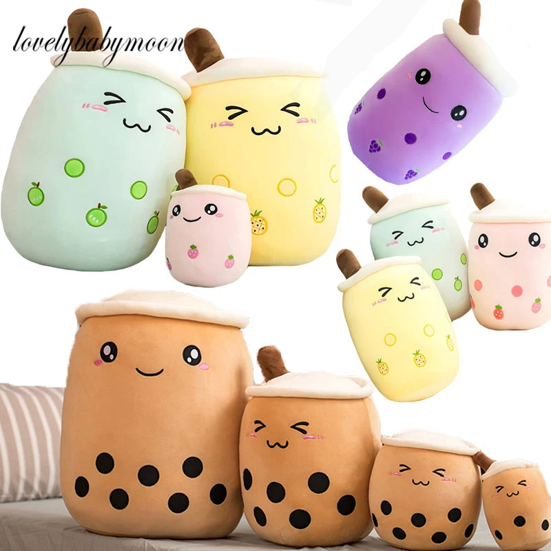 Two-sided Reversible/secret Pouch Boba Plush Toy Cute Bubble Tea Plush ...