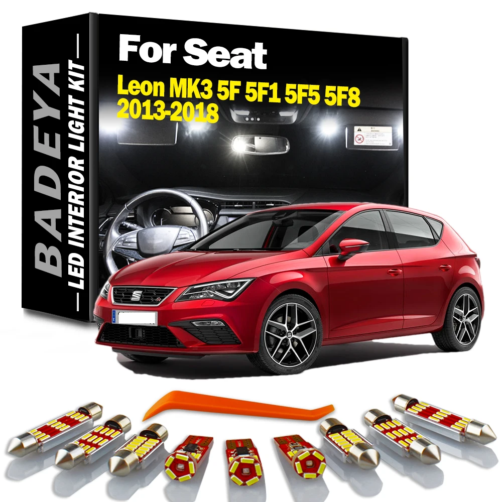 BADEYA 14Pcs Canbus LED Interior Dome Light Kit For Seat Leon MK3 5F ...