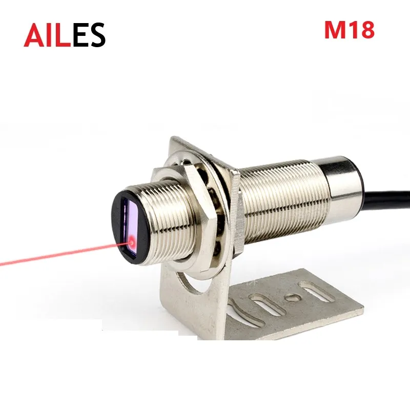 M18 Visible Laser Diffuse Reflection Photoelectric Optoelectric Sensor ...