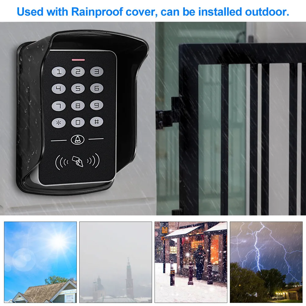 RFID Access Control Keypad Diginex - Waterproof Cover With 10 Blue RFID ...