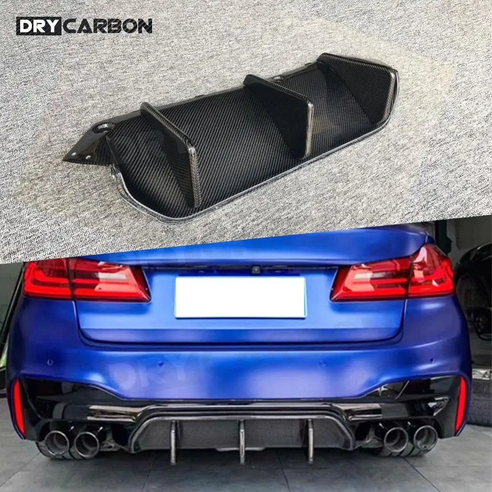 Dry-Carbon-Fiber-AK-Style-Rear-Bumper-Lip-Diffuser-for-BMW-5-Series-F90 ...