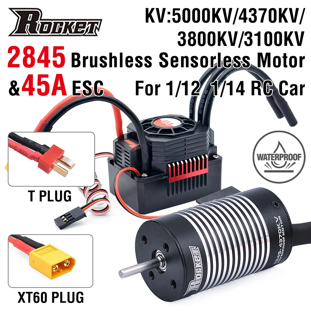 Rocket-2845-Waterproof-Brushless-Sensorless-Motor-3100KV-3800KV-4370KV ...