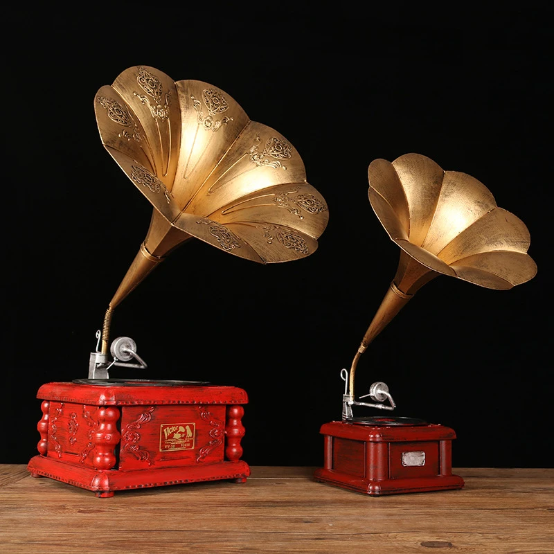 Nostalgic-Vintage-Wrought-Iron-Record-Player-Phonograph-Model ...