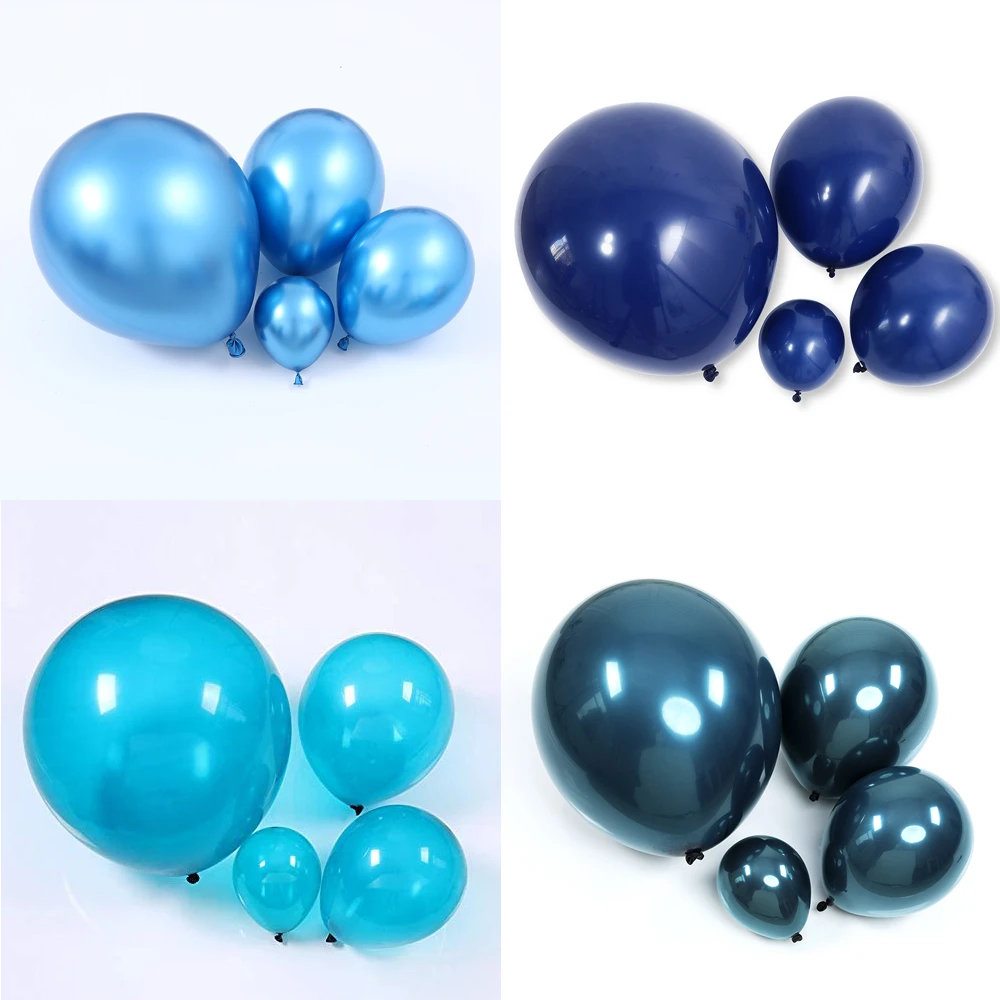 5/10/inch Teal Blue Latex Balloons Double Layer Globals Wedding ...