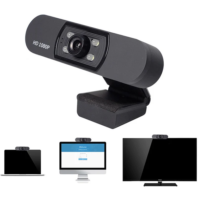 1080P USB Webcam Video Camera with Mic for Computer PC Desktop Laptop ...